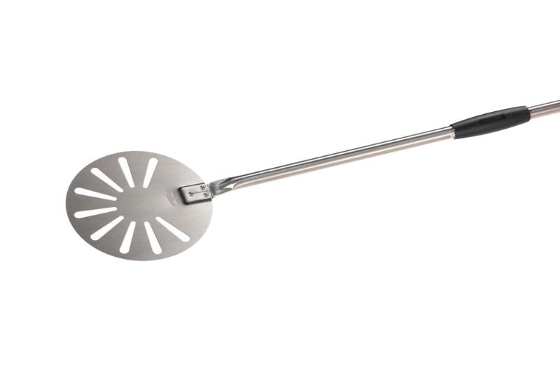 Round perforated stainless steel pizza scoop-Linea Amica