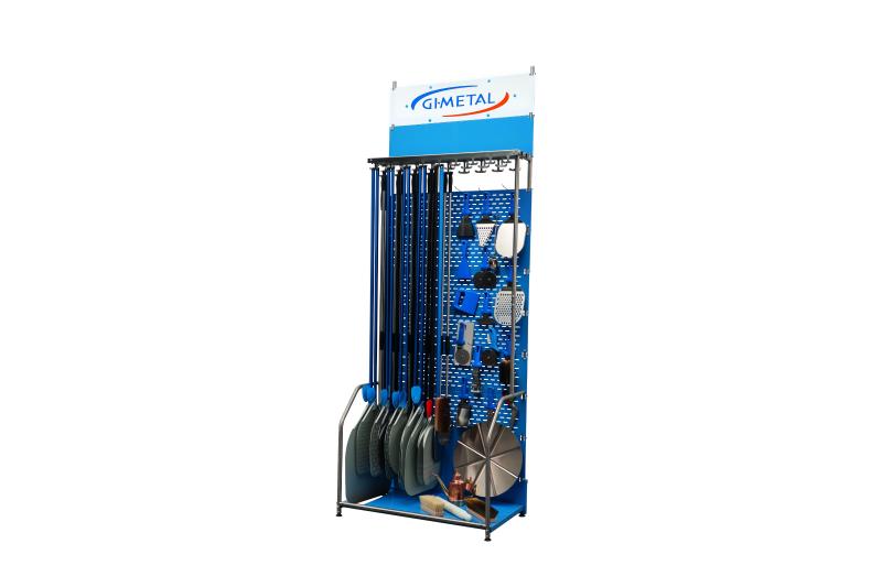 Small store display unit for accessories, 15x15x56 inch